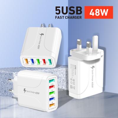 Cina Adattatore veloce portatile del caricatore di viaggio di USB del porto dei caricatori 5 di 48W USB in vendita