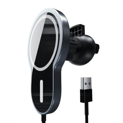 Cina Il caricatore senza fili rapido dello sfiatatoio magnetico con gli indicatori del LED mostra in vendita