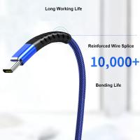 China 2.4A 480Mbps Micro USB Data Cable 1m 2m 3m Fish Net Nylon Braided for sale
