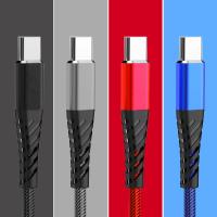 China 2.4A 480Mbps Micro USB Data Cable 1m 2m 3m Fish Net Nylon Braided for sale