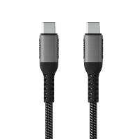 China 100W USB C to USB C Fast Charging Cable 6.6ft Nylon Braided Type C Data Transfer Cord for sale