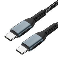 China 100W USB C to USB C Fast Charging Cable 6.6ft Nylon Braided Type C Data Transfer Cord for sale