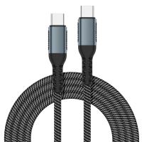 China 100W USB C to USB C Fast Charging Cable 6.6ft Nylon Braided Type C Data Transfer Cord for sale