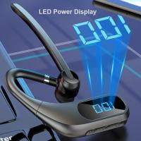China Wireless Bluetooth Earphone LED Display Business Headset V5.0 10m Range 100mAh Battery for sale