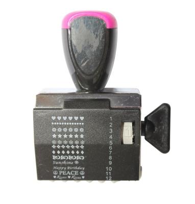 China High Quality rolling rubber dater stamp, dia-A-phrase stamp,use for office, date stamp for sale