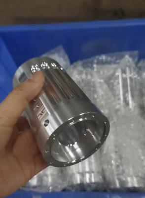 China Turn-Mill CNC 6061 Aluminum Heat Sink Cylinder with Mirror Finish and Cooling Slots for sale