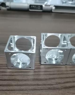 China Square Optical Lens Housing with ±0.01 mm Tolerance | 5-axis CNC Milled 6061 Aluminum Industrial Camera Lens Base for sale