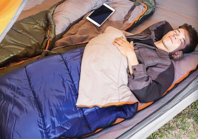 China Blauwe camping slaapzak voor volwassenen. Te koop