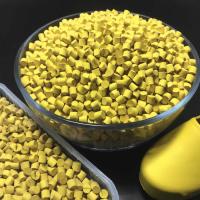 China EVA Yellow Color Masterbatch Pellets - 12% Pigment Content, 200°C Heat Resistance for Footwear and Packaging Applications for sale