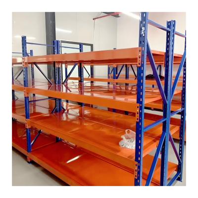 China Heavy Duty 4-Storey Storage Rack Metal Storage Racks for Industrial Warehouses Medium Metal Storage Shelves for sale
