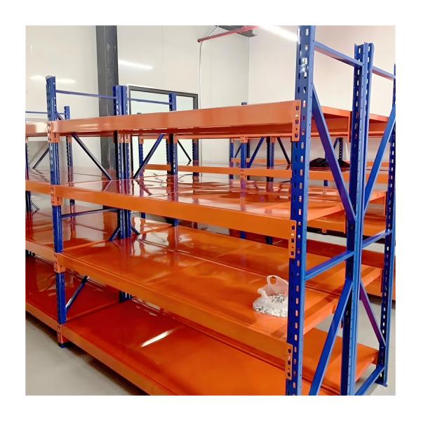 Quality Heavy Duty 4-Storey Storage Rack Metal Storage Racks for Industrial Warehouses Medium Metal Storage Shelves for sale