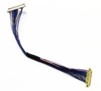 China Electronic Micro Coaxial Cable 360mm Kel Flat Single Shield for sale