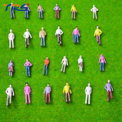 China 1:75 scale model train building painted people 2.52cm Painted Model Train Passenger People Figures Scale for sale