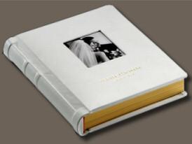 China White Leather Custom Flush Mount Album for sale