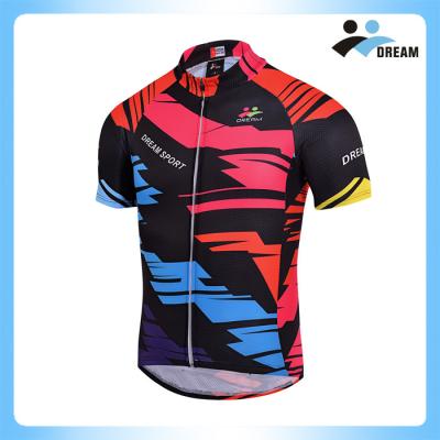 China Wholesale Custom good quality dry fit mens short sleeves cycling jersey,bike wear with bib shorts for sale
