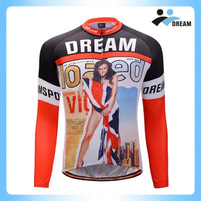 China Wholesale Custom your logo sublimation mens sexy long sleeve winter cycling jersey wear cycling clothing with bib pants for sale