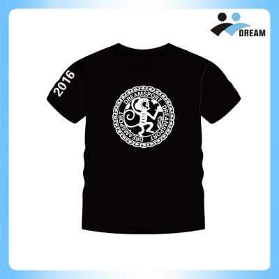 China China manufacture cheap dry fit polyester custom short sleeves t shirt, Black mans t shirt running for sale