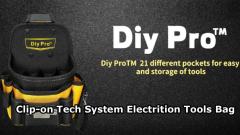 Clip-on Tech System Electrition Tools Bag Durable Waterproof Tool Belt Bag for Professionals
