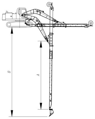 China CE Approved 12 14 16 Meters Excavator Telescopic Boom With Standard Bucket for sale