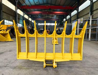 China Mini Excavator Root Rake Bucket , Kobuta Mini Excavator Brush Rake for sale