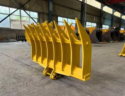 China High Quality Root Rake For Hitachi Ex60 Excavator , Oem Mini Digger Rake Bucket for sale
