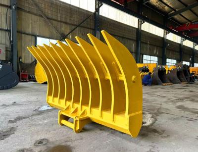 China High Quality Root Rake For Hitachi Ex60 Excavator , Oem Mini Digger Rake Bucket for sale