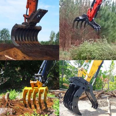 China High Quality Root Rake For Hitachi Ex60 Excavator , Oem Mini Digger Rake Bucket for sale