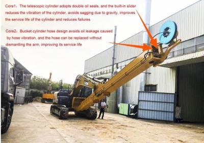중국 ZX200을 위한 오래가는 20T 굴삭기 망원성 붐 14M, 히다찌 텔레스코픽 암 판매용