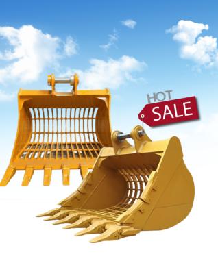 China Cat312 Pc130 Skeleton Excavator Bucket , Durable Excavator Backhoe Attachments for sale