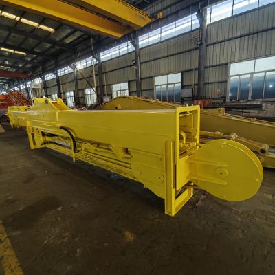 China Drietraps telescopische arm graafmachine lange reikwijdte giek en arm verlenging lange reikwijdte giek arm voor SH370 graafmachine Te koop