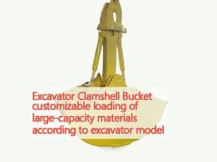 Graafmachine Clamshell Bucket aanpasbaar laden van materialen met een grote capaciteit volgens het graafmachinemodel