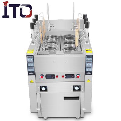 Cina Industrial JL-001Automatic Stainless Steel Push Through Pasta Cooker (6 Baskets) in vendita