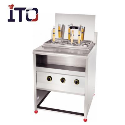 Cina Freestand CH-GN6HX Italy Stainless Steel Gas Freestanding Industrial Pasta Cooker (6 Baskets) in vendita
