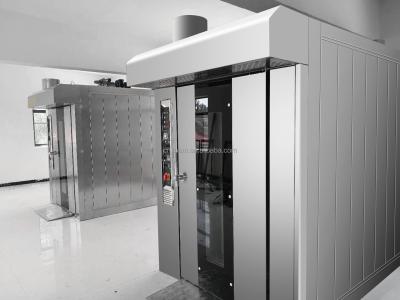 Cina Full Automatic Rotary Oven 64 Gas Rotary Trays Gas Vegetable Processing Plant Bread Oven Bakery Hot Air Rotary Oven For Sale in vendita