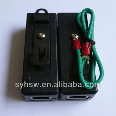 Китай 26*26*95 мм RJ45 POE 1000 защитник от перенапряжения для защиты от молнии при напряжении линии 48 В продается