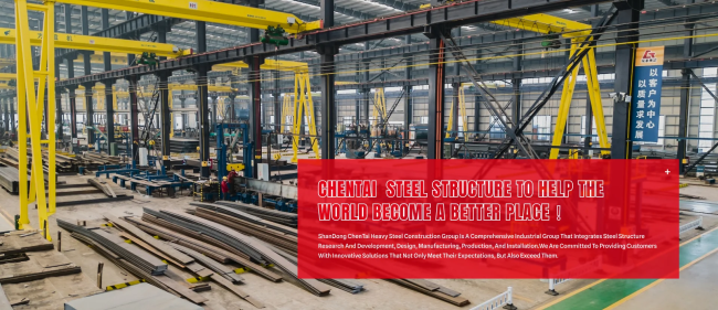 Detailed view of steel structure components