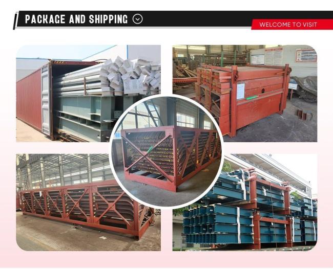 Packaging and shipping process of steel structure components
