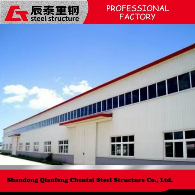 Steel structure warehouse interior view