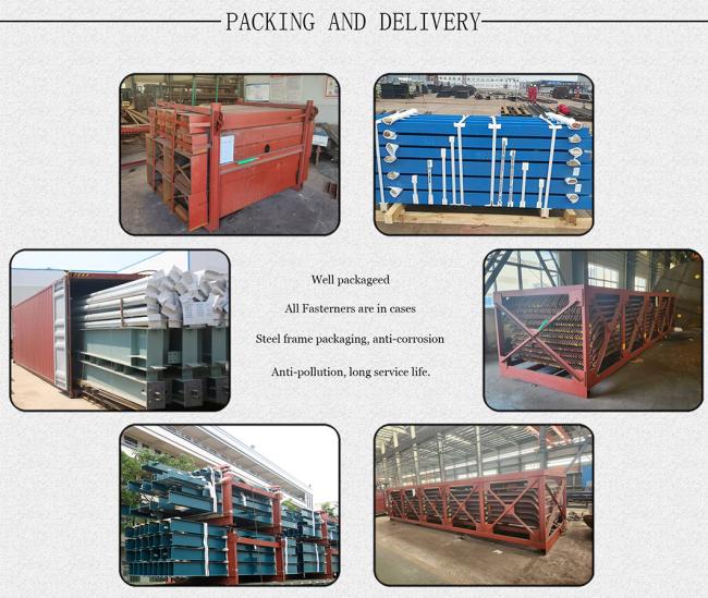 Interior of steel structure warehouse with spacious layout and natural lighting
