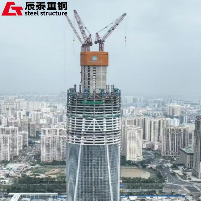 Steel structure high-rise building construction