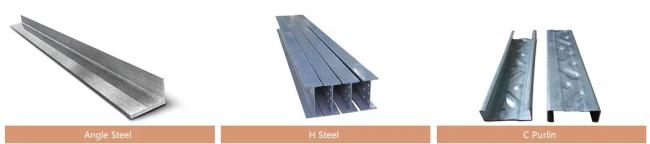 Steel structure fabrication in factory setting