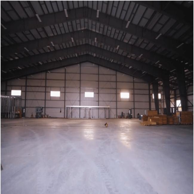 Completed steel structure hangar project