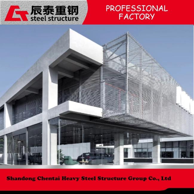 Construction process of steel structure car showroom