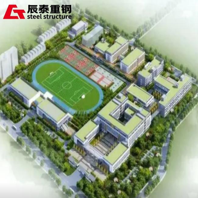 Steel structure high-rise building exterior view