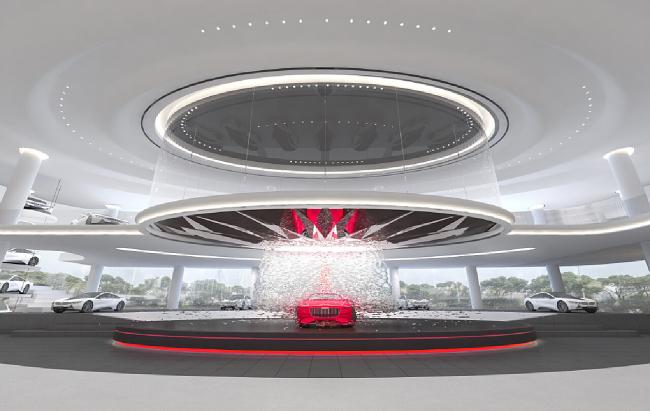 Completed steel structure car showroom