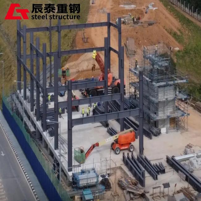 Completed steel structure power station building