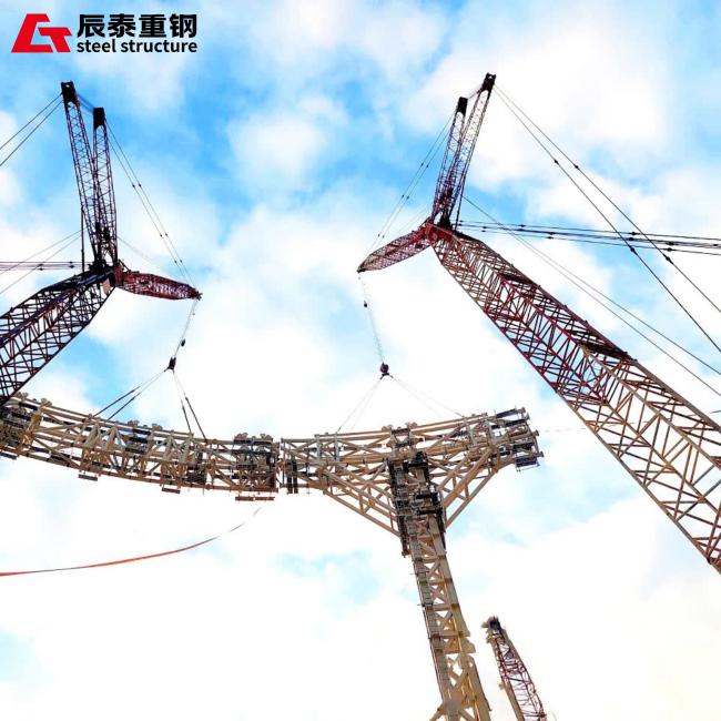 Large span steel truss bridge construction