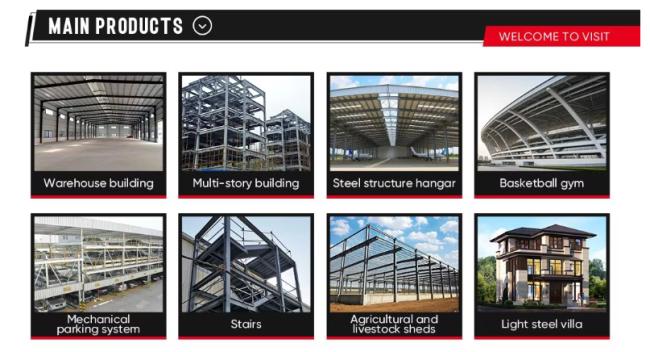 Completed steel structure factory with industrial doors and windows