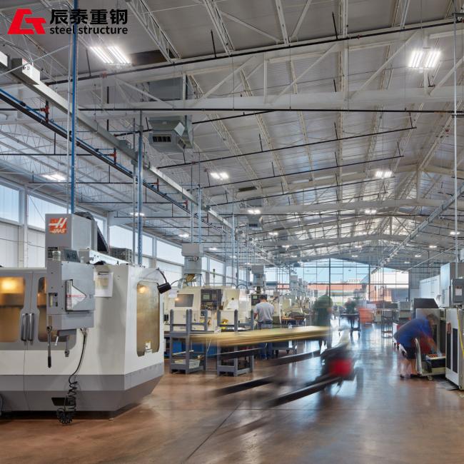 Galvanized steel structure workshop exterior view