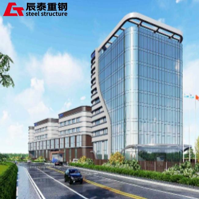 Exterior view of multi-storey steel structure office building